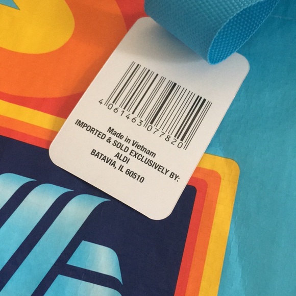 Aldi | Bags | 2 Aldi Large Retro Rainbow Design Large Reusable Shopping ...